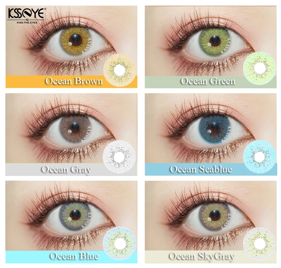 Sea Green Contacts On Brown Eyes
