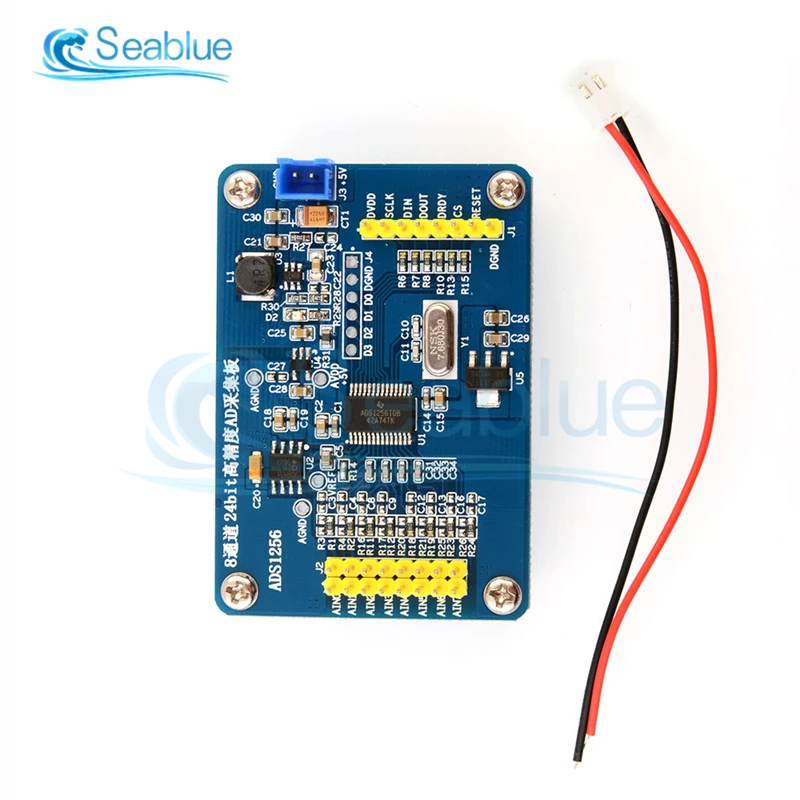 ADS1256 8 채널 24 비트 AD 모듈 Arduino 데이터 수집 시스템 용 고정밀 ADC 수집 데이터 수집 카드|기구 ...