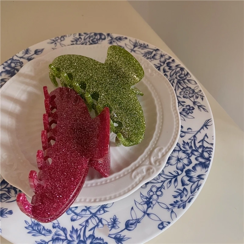 여성용 헤어 클로 블링 기하학 아세테이트 헤어 상어 클립 헤어 액세서리 헤어 핀 바렛 게 헤드웨어 2021 신제품헤어