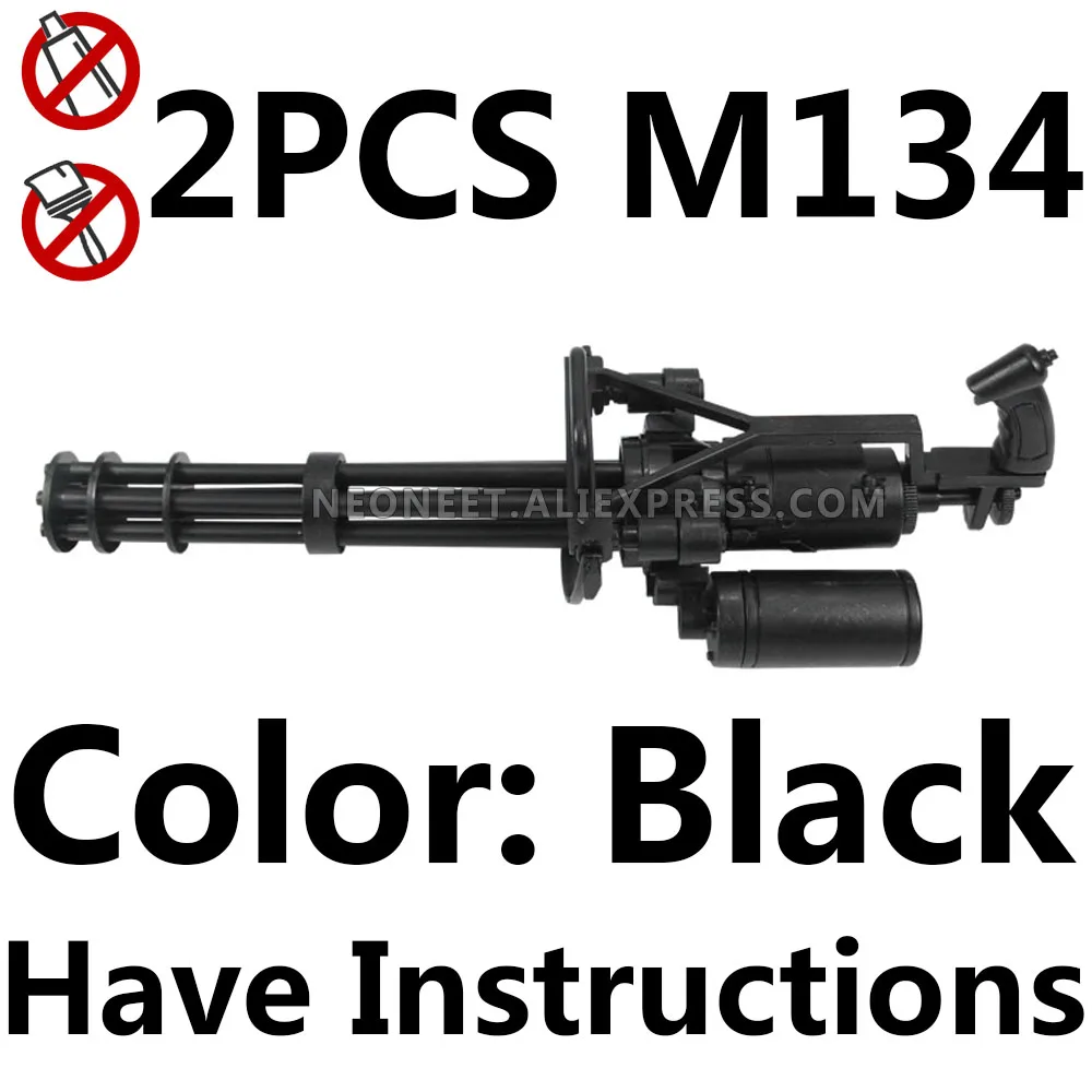1:6 Assembly 4D Gun Model 1/6 Assault Rifle Gatling Machine Gun M134 ...
