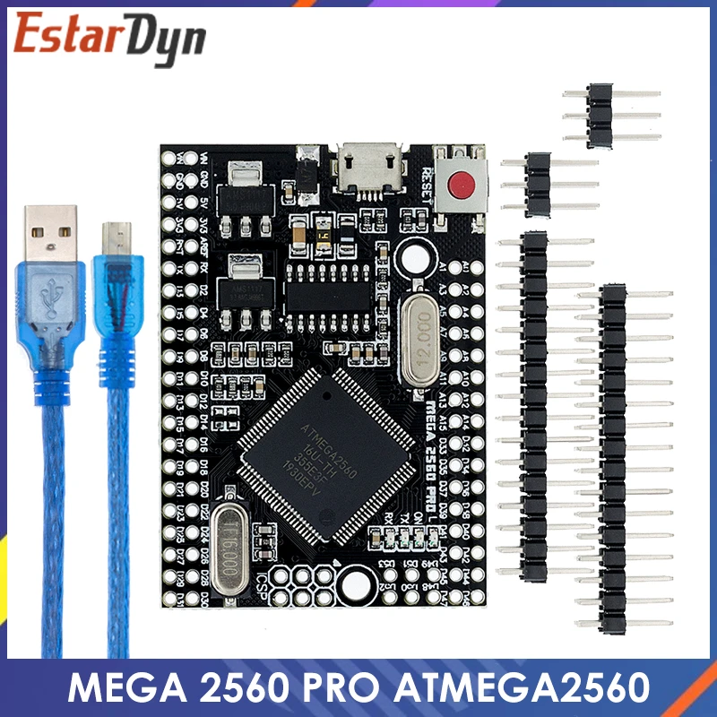 Mega 2560 Pro Embed Ch340g/atmega2560-16au Chip With Male Pinheaders ...