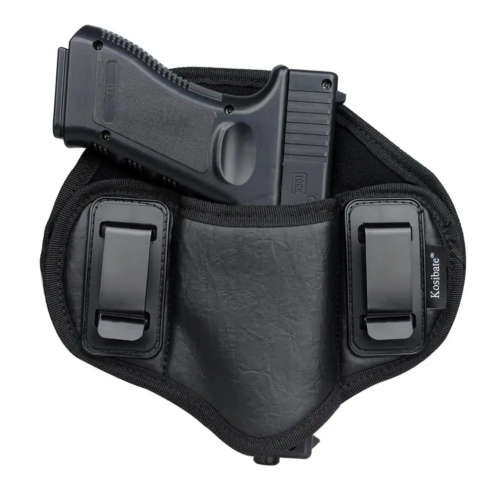 Kosibate Hunting Holster Pu Leather Concealed For Gun Pistol Glock 17 ...