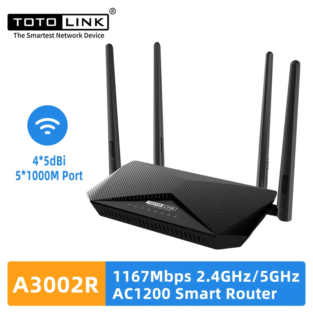 TOTOLINK-A3002R-Wireless-Dual-Band-Gigabit-Router-Wifi-AC1200M-4-4-Omni ...