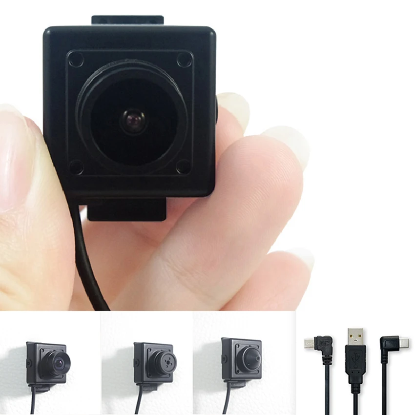 안드로이드 OTG UVC USB 카메라 웹캠 HD 미니 캠, 스마트폰 윈도우 리눅스 맥용, 소형 사각형, 내장 마이크 ...