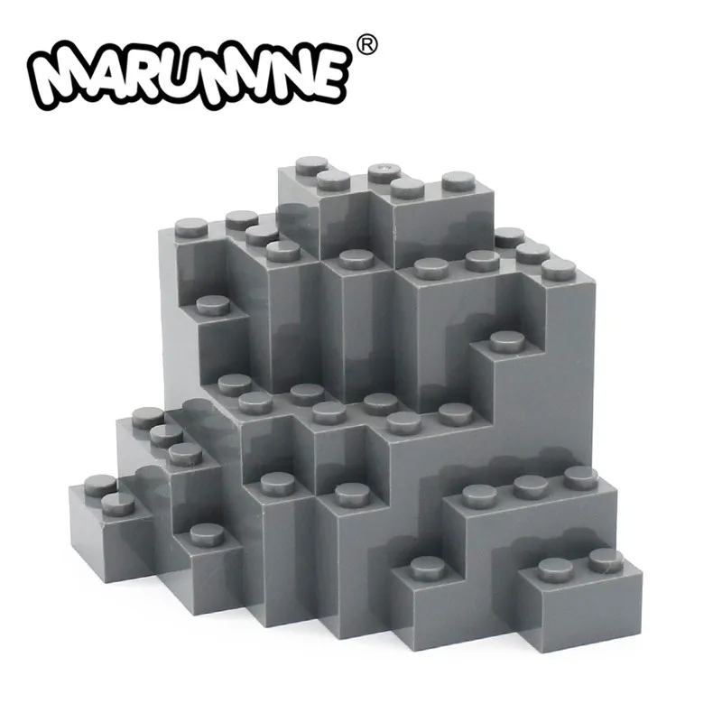 Marumine Rock Panel Rectangular 8x8x6 Medium Symmetric MOC Bricks 10PCS ...