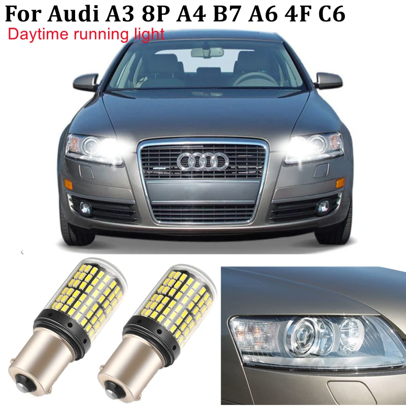 2x Canbus 흰색 오류 없음 LED 전구 주간 주행 등 DRL 2004 2005 2006 2007 2008 Audi A3 ...