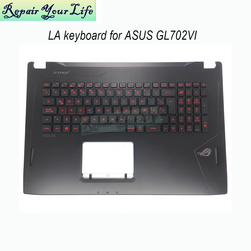 Latin-gaming-laptop-backlit-keyboard-palmrest-for-Asus-ROG-Strix-GL702 ...