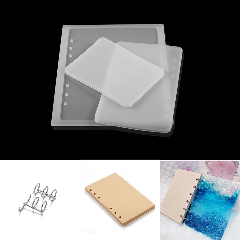 A5 A6 A7 Notebook Cover Silicone Mold Crystal Epoxy Resin Molds For DIY ...
