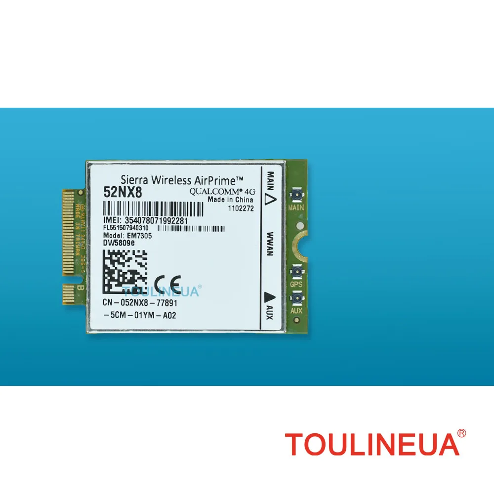 Tarjeta de red desbloqueada DW5809e EM7305 52NX8 K2W44 M.2 FDD LTE 4G ...