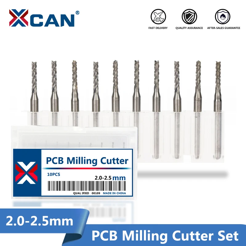 10pcs Pcb Milling Cutter 2.0/2.1/2.3/2.4/2.5mm Corn Router Bit Tungsten ...