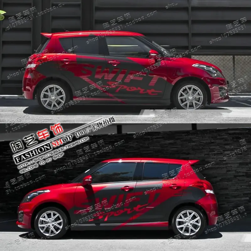 Red Swift Car Sticker Design