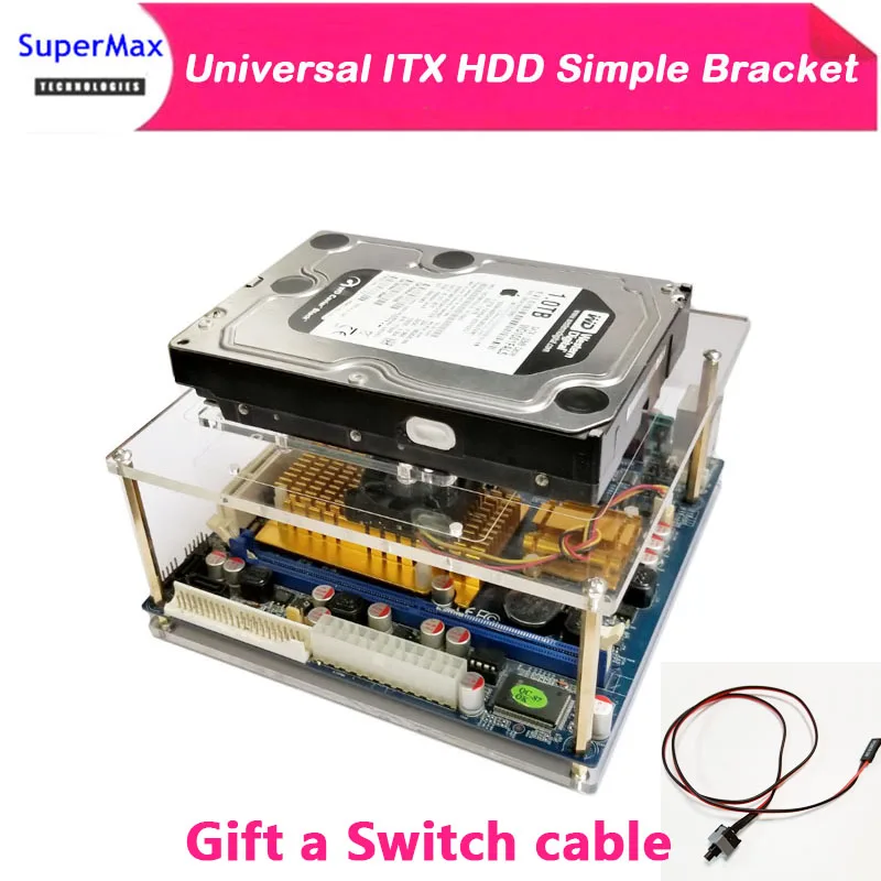 DIY PC 오버클럭 테스트 벤치 오픈 프레임, ITX 컴퓨터용 미니 PC HTPC 에어 케이스 브래킷, DIY 베어 지원 ...