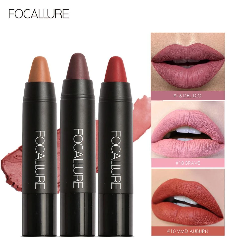Focallure Matte Lipstick 19 Colors Waterproof Matte Lipsticks Soft ...
