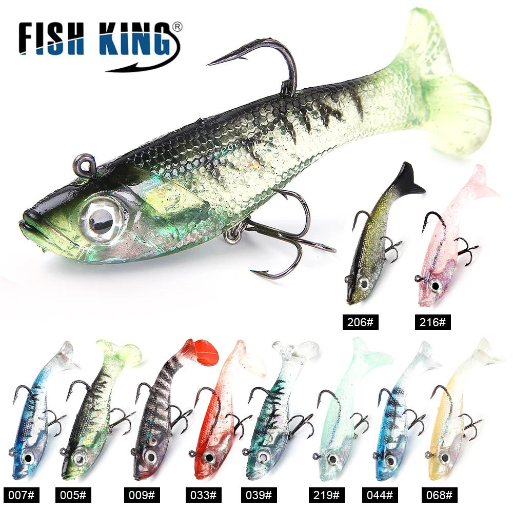 FISH-KING-Fishing-Lure-8-10-12CM-10Colors-Bass-Silicone-3D-Eyes-Life ...