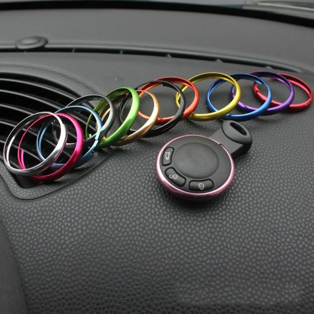 Aluminum-Alloy-Key-Protective-Ring-Key-Cover-Trim-Chain-For-BMW-Mini ...