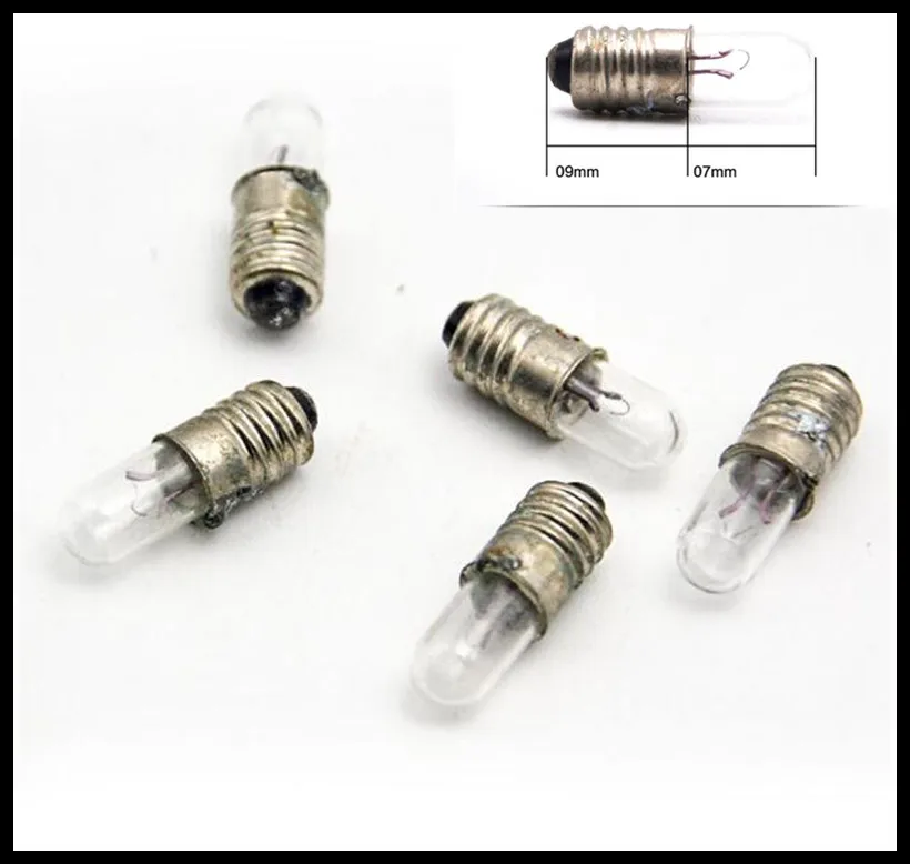 Mini indicator light bulb E5 1.5v 2.5v 6V 12V 24V 0.1A small bulb ...