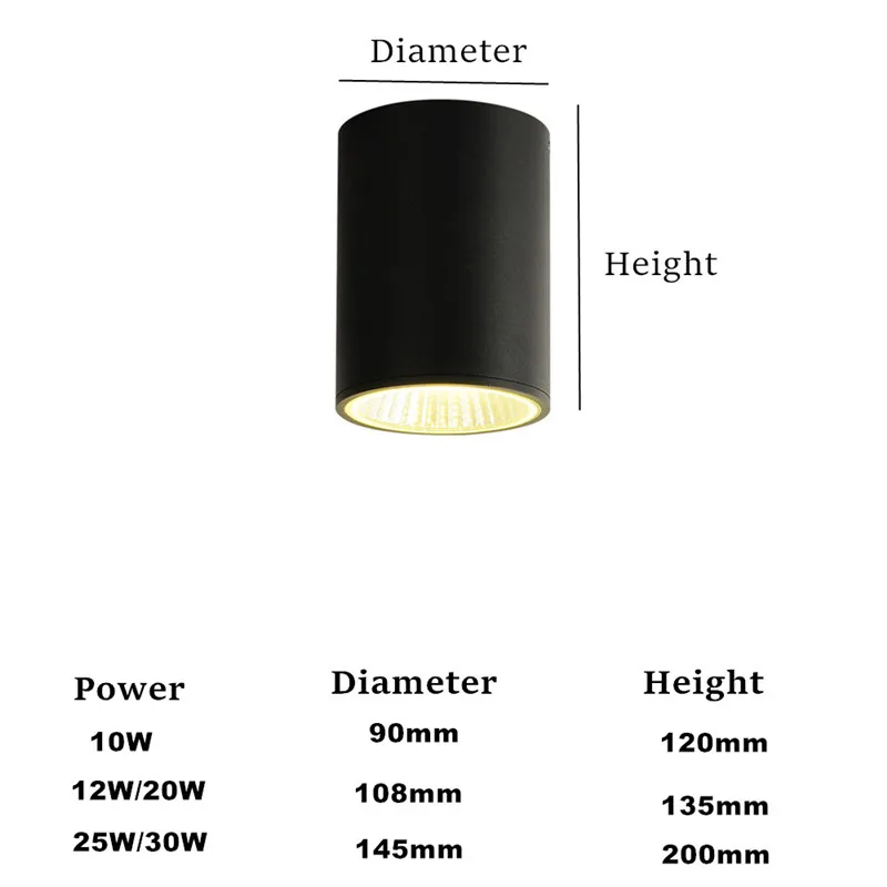 SPOTS,Cold white-20W-Black--Spot lumineux Led imperméable conforme à la ...
