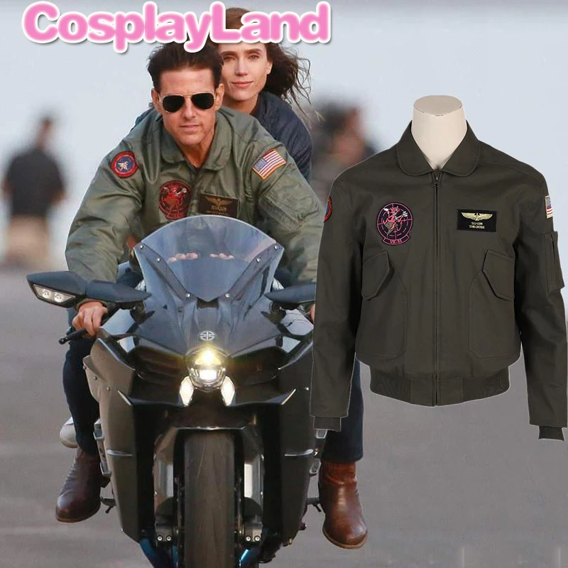 Maverick Jacket Cosplay Halloween Costumes Flight Instructor Captain ...