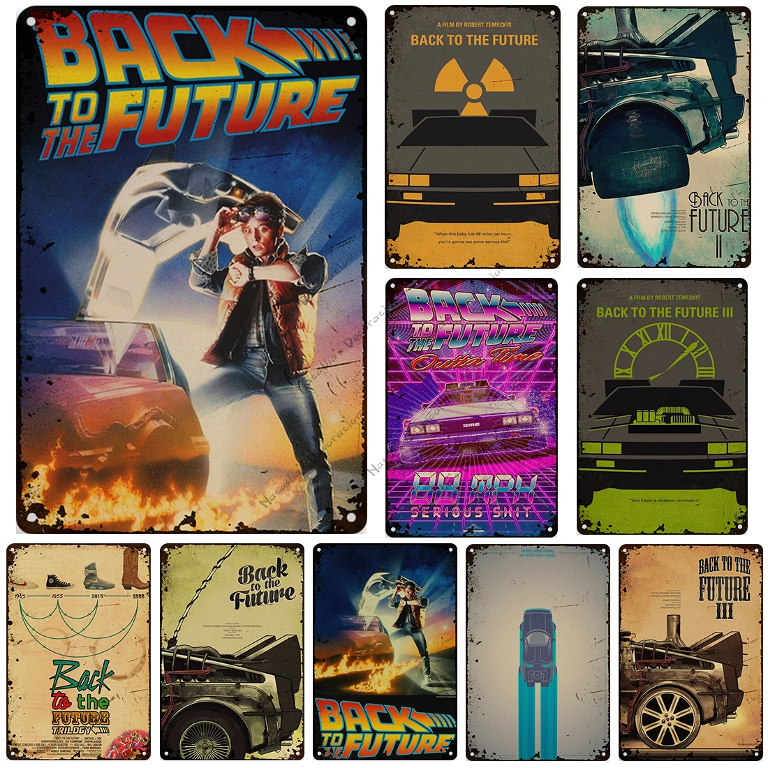 Collectibles Back to the future vintage metal plate Art & Collectibles ...