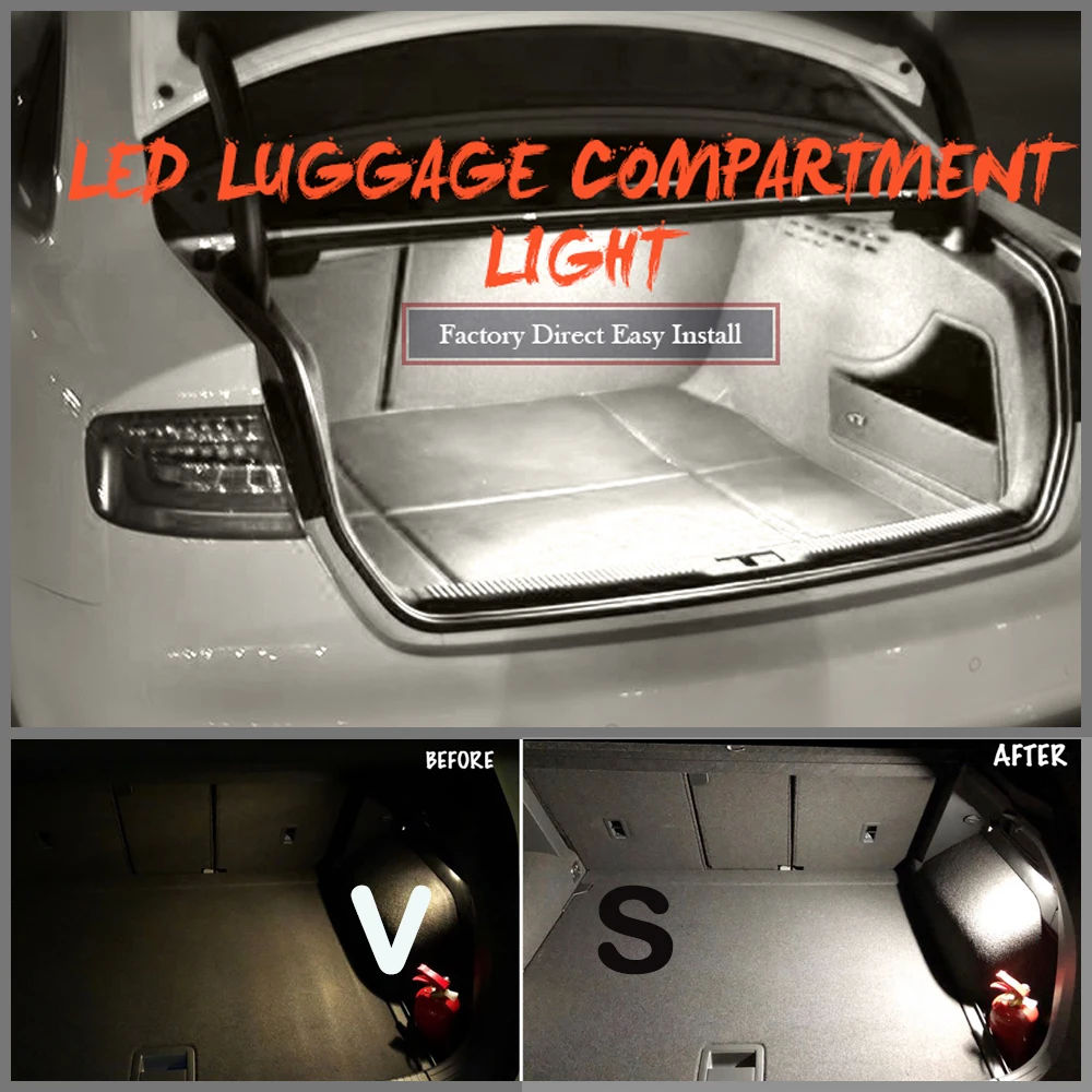 Car Led Trunk Luggage Compartment Lights Footwell Trunk light For VW ...
