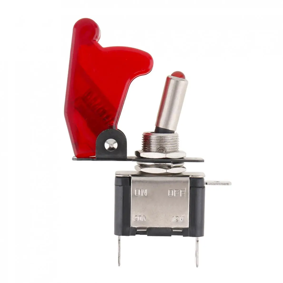 Red Color 12V 20A Auto Car LED Light SPST Toggle Rocker Switch Control ...