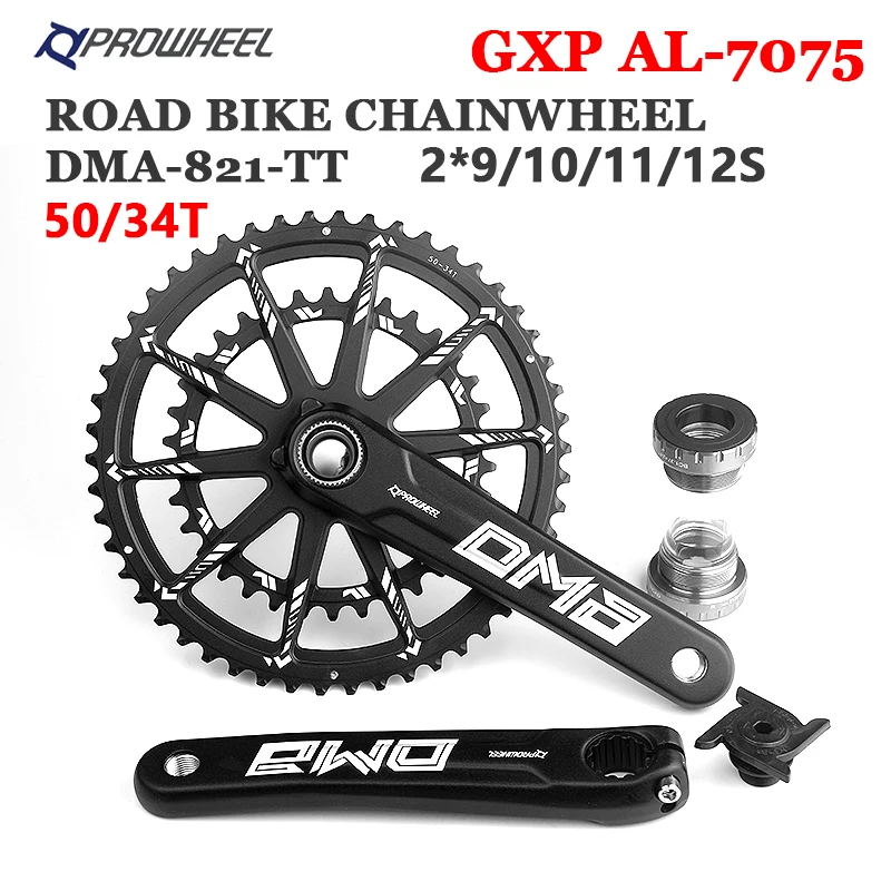 Prowheel-Road-Bike-Crankset-Double-Chainwheel-50-34T-170mm-172-5mm ...