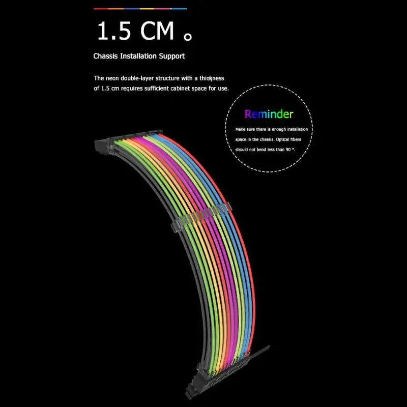Hot Sale Neon RGB Motherboard Cable Classic 24Pin 5V Neon RGB Computer ...