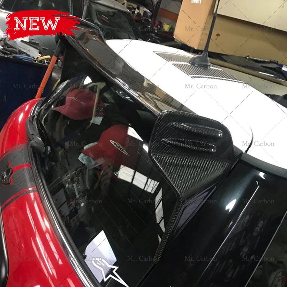 FOR-MINI-COOPER-R56-JCW-TYPE-CARBON-FIBER-GLASS-ROOF-SPOILER-TRIM-BODY ...