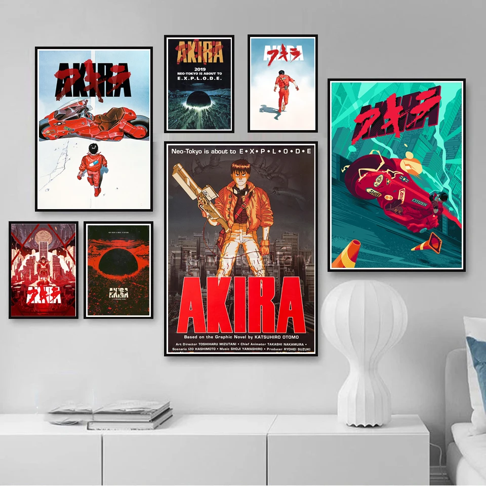 Gift Vintage Hot Akira Poster Classic Japanese Anime Posters And Prints ...