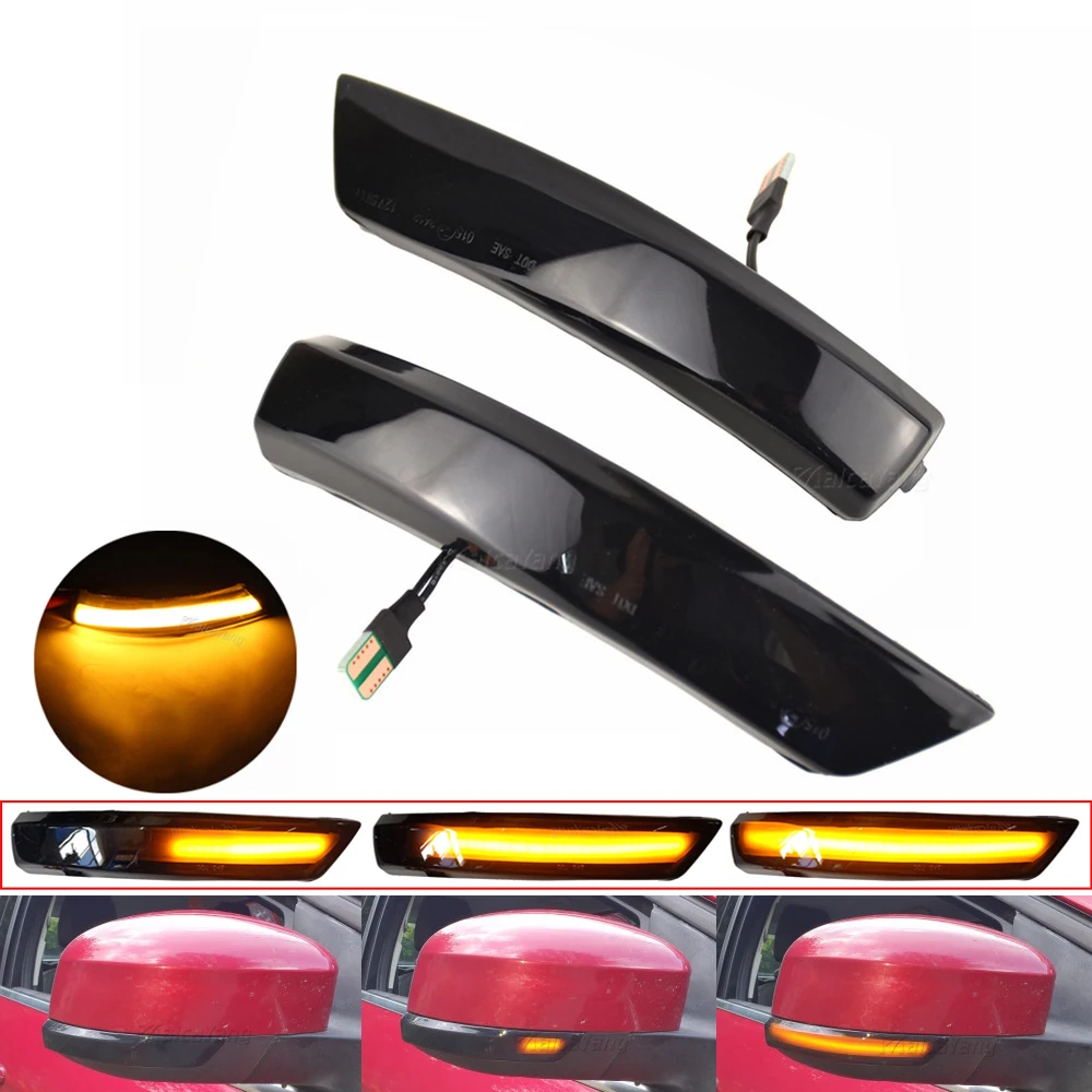 2-Pieces-For-Ford-Focus-2012-2018-Dynamic-Rearview-Mirror-Turn-Signal ...
