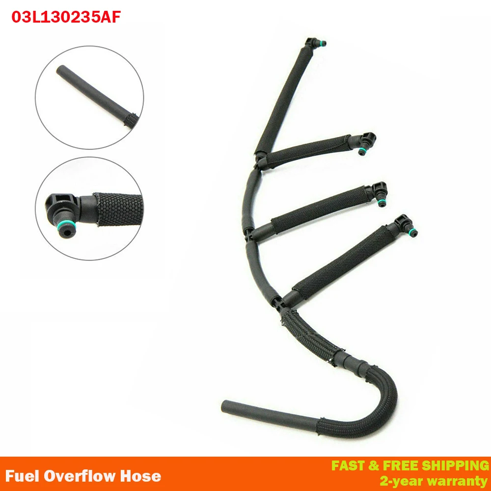 Fuel Overflow Hose Fuel Return Line Hose Pipe Diesel Injector Hose Leak ...