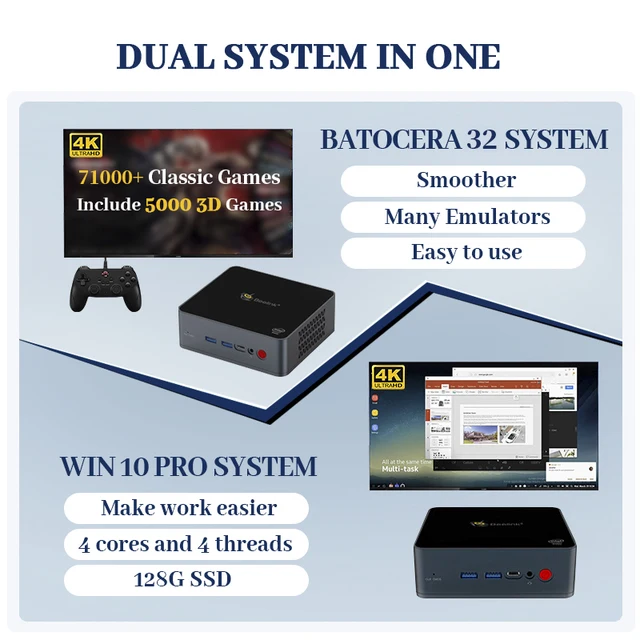 Retro Video Game Console Beelink Super Console X PC Lite For PS2/WII ...