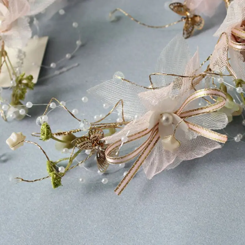 Свадебная Корона из искусственных цветов повязка на голову имитация ...