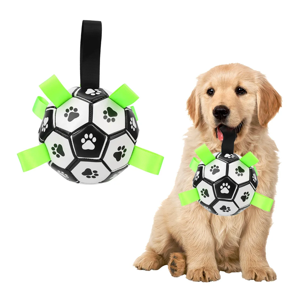 Interactive Pet Football Toys With Grab Tabs Dog Bite Chew Balls Pets ...