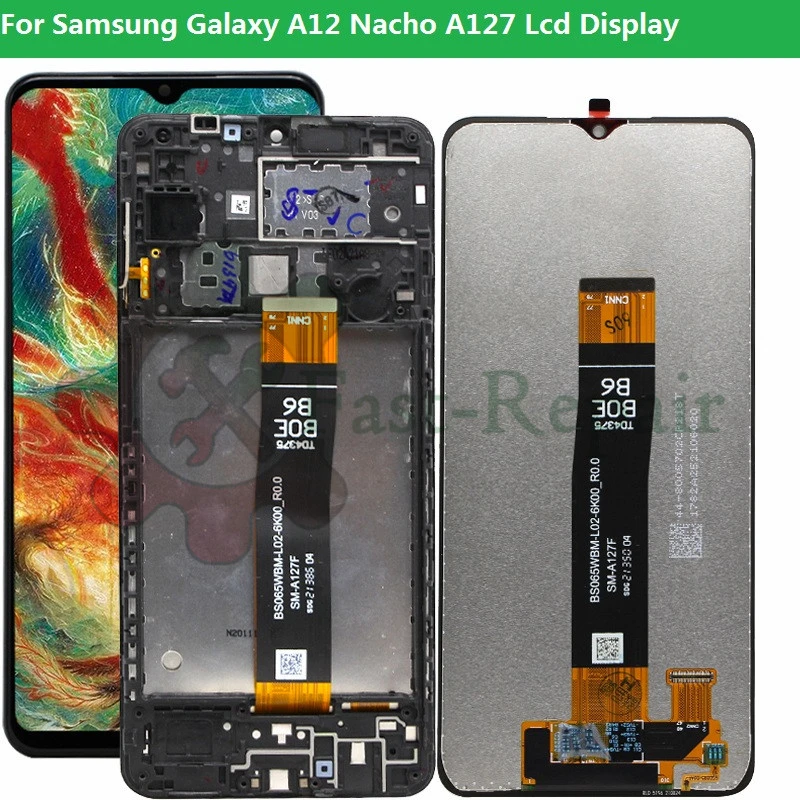 6.5'' Display For Samsung Galaxy A12 Lcd A125 Lcd For Samsung A12 Nacho Lcd A127 Lcd Touch ...