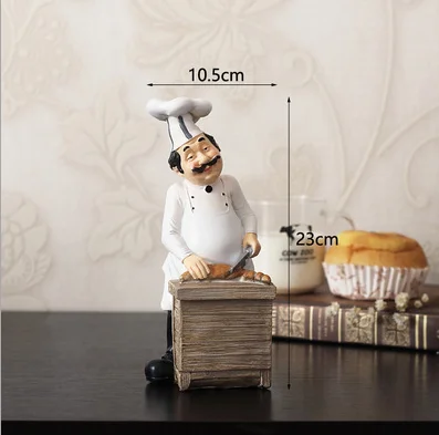 Creative resin cook kitchener chefs decoration fashion chef decor bar ...