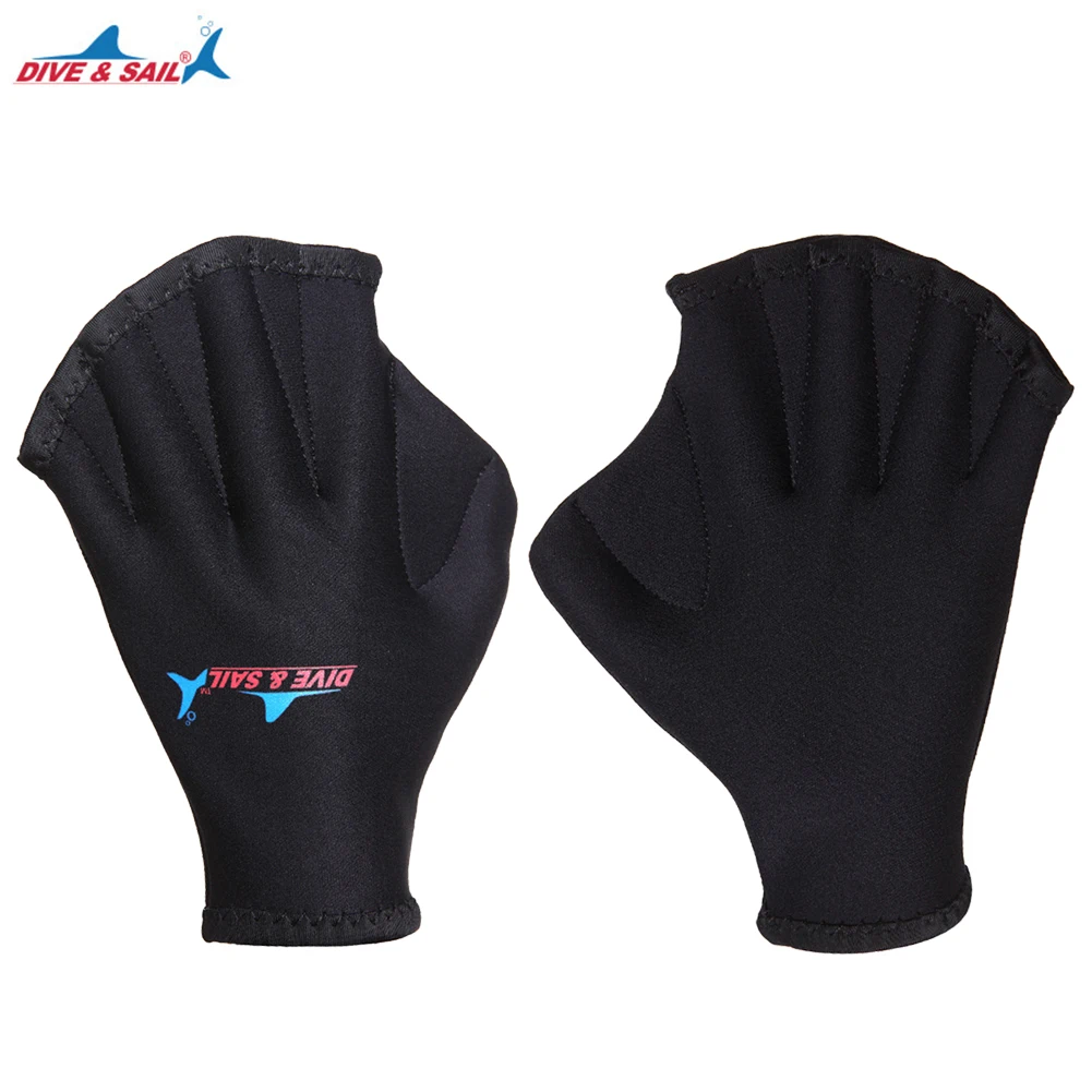 DIVE SAIL 2mm Diving Gloves Flippers Hand Pool Paddles hand Web ...