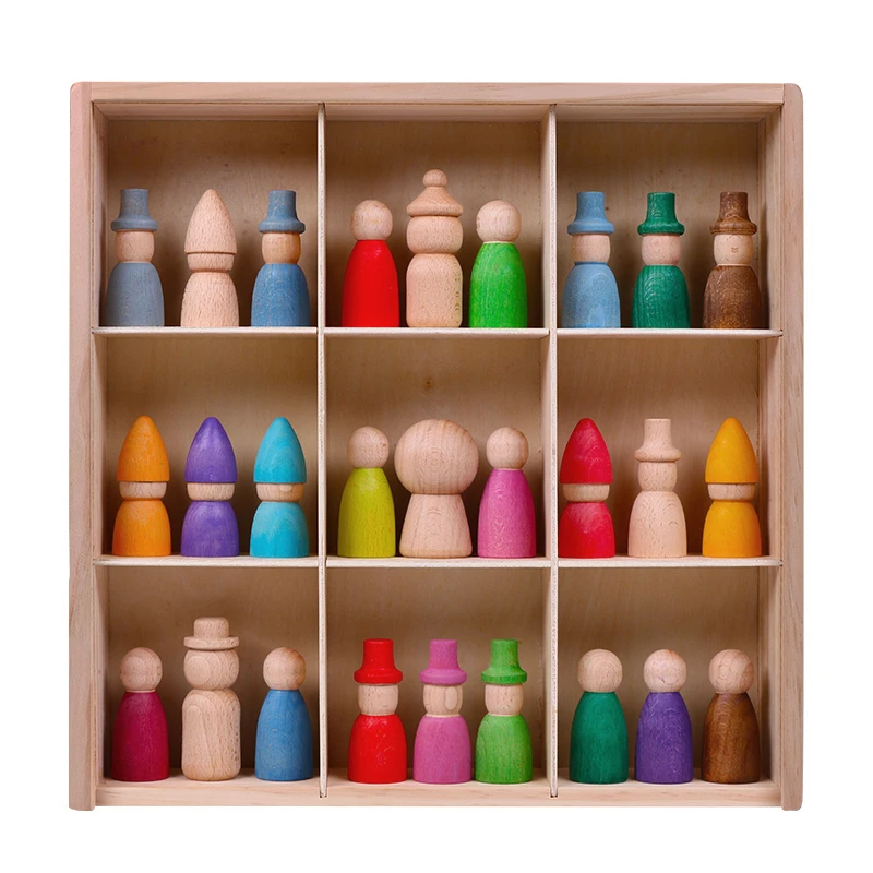 Waldorf Montessori Peg Dolls Rainbow Learning & School Toys & Games ...