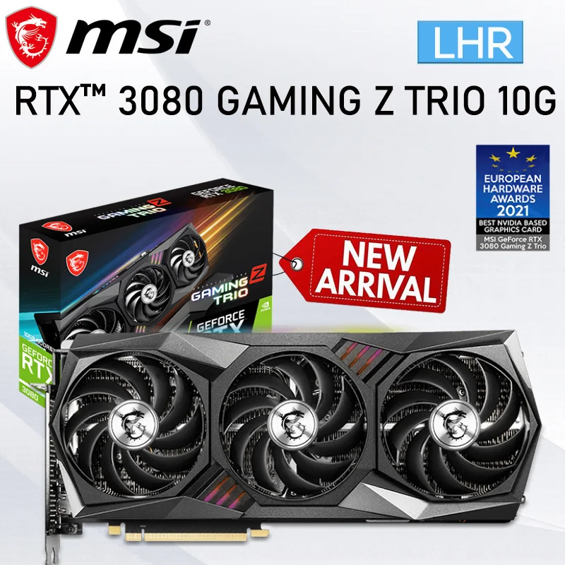 GDDR6X MSI GeForce RTX 3080 GAMING Z TRIO 10G LHR Graphics Card 10GB ...