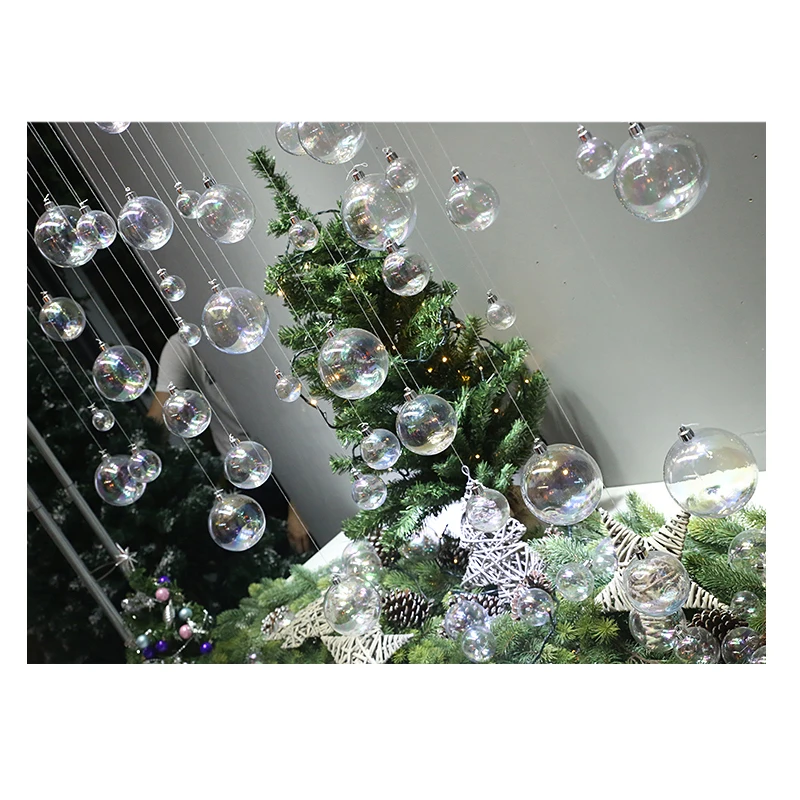 4/8/12 шт 6 см прозрачный, переливающийся Стекло шарик Рождество ...