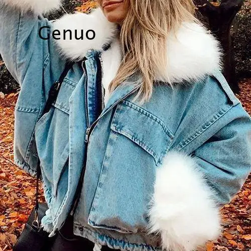 Thicken-Winter-Denim-Jacket-Casual-Women-Long-Sleeve-Short-Coats-Fur ...