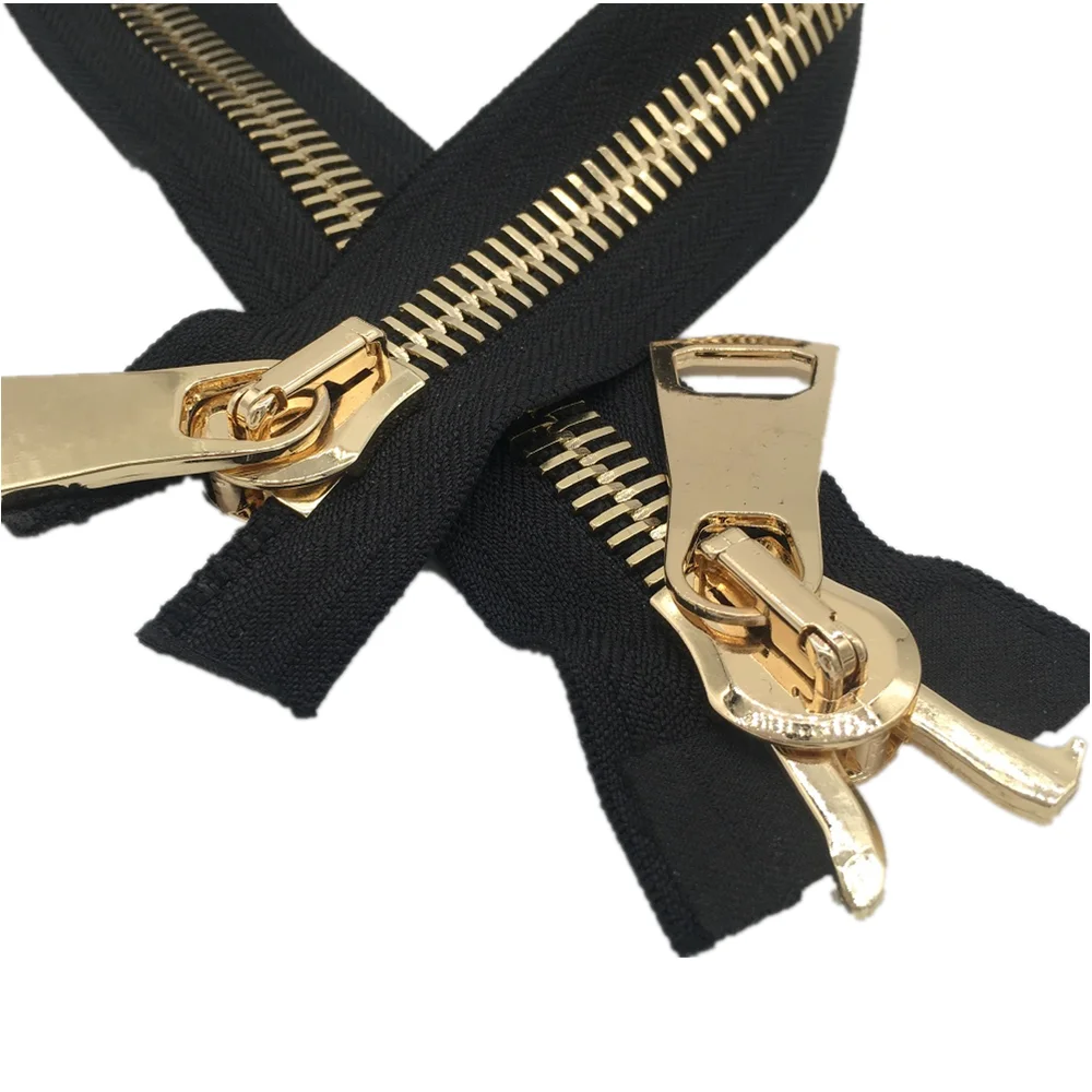 1piece 15# copper zipper with double sliders two way big zip for down ...