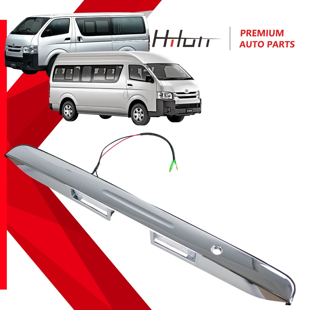 Rear-License-Plate-Lamp-Assembly-Plating-Black-Chrome-for-Toyota-Hiace ...