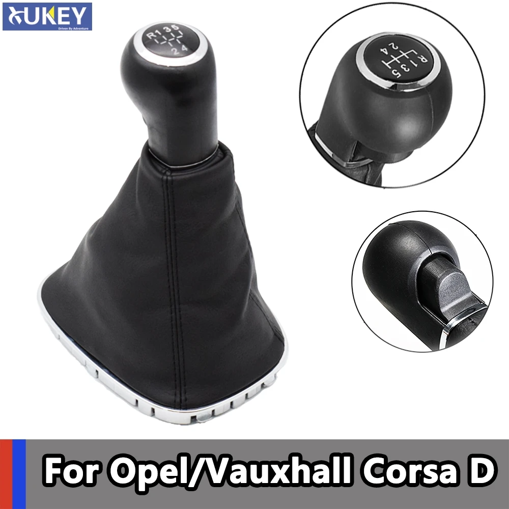 5-Speed-Car-Gear-Shift-Knob-With-Leather-Boot-For-OPEL-VAUXHALL-CORSA-D ...