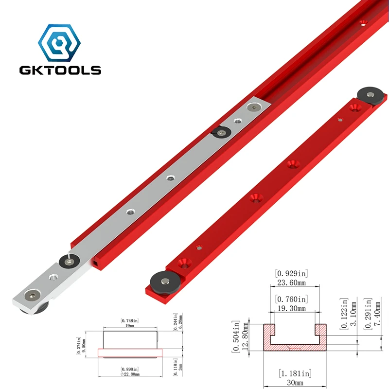 GKTOOLS Type 30 T Slot Track Aluminium Miter Bar Slider T tracks DIY ...