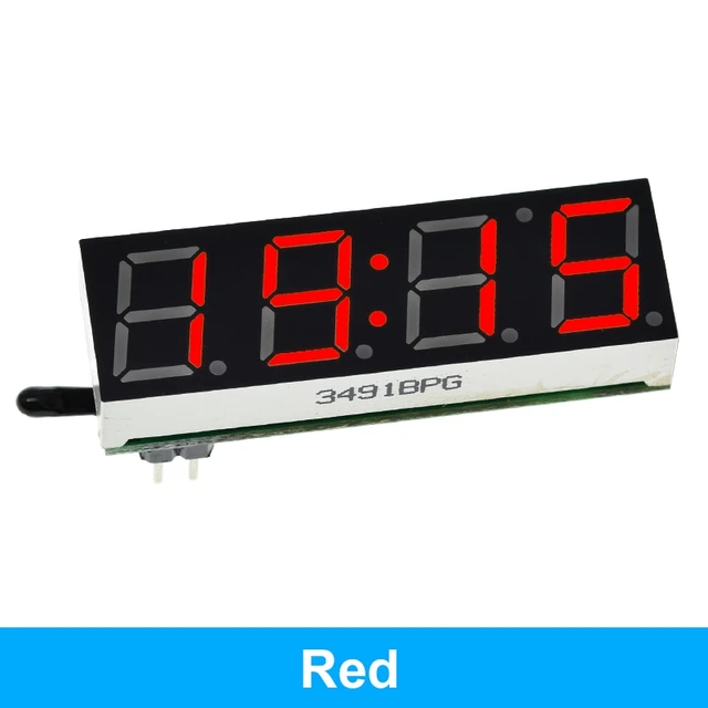 3 In 1 LED RX8025T Digital Clock Temperature Voltage Module DIY Time/Thermometer/Voltmeter DC 5 ...
