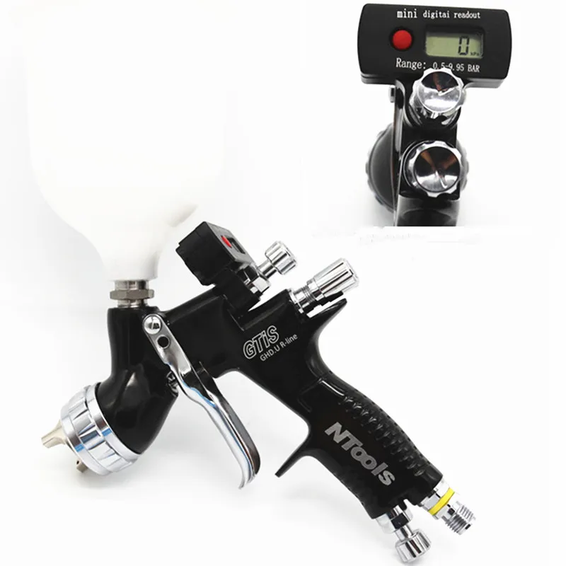 Digital-Display-Spray-Gun-1-3-1-8mm-Nozzle-Air-Paint-Spray-Gun-Mini ...