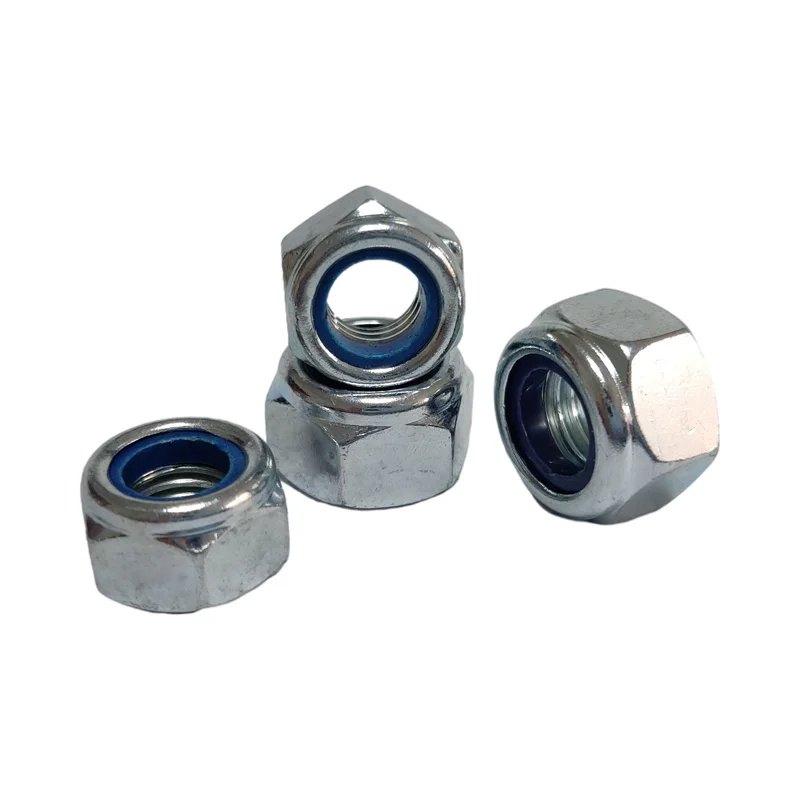 50Pcs-M3-M4-M5-M6-M8-Galvanized-Self-locking-Nut-Nylon-Lock-Nut-Locknut ...