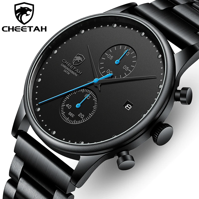 CHEETAH CH-1605M-B-BE Mens Stainless Steel Chronograph Watches-Shenzhen ...