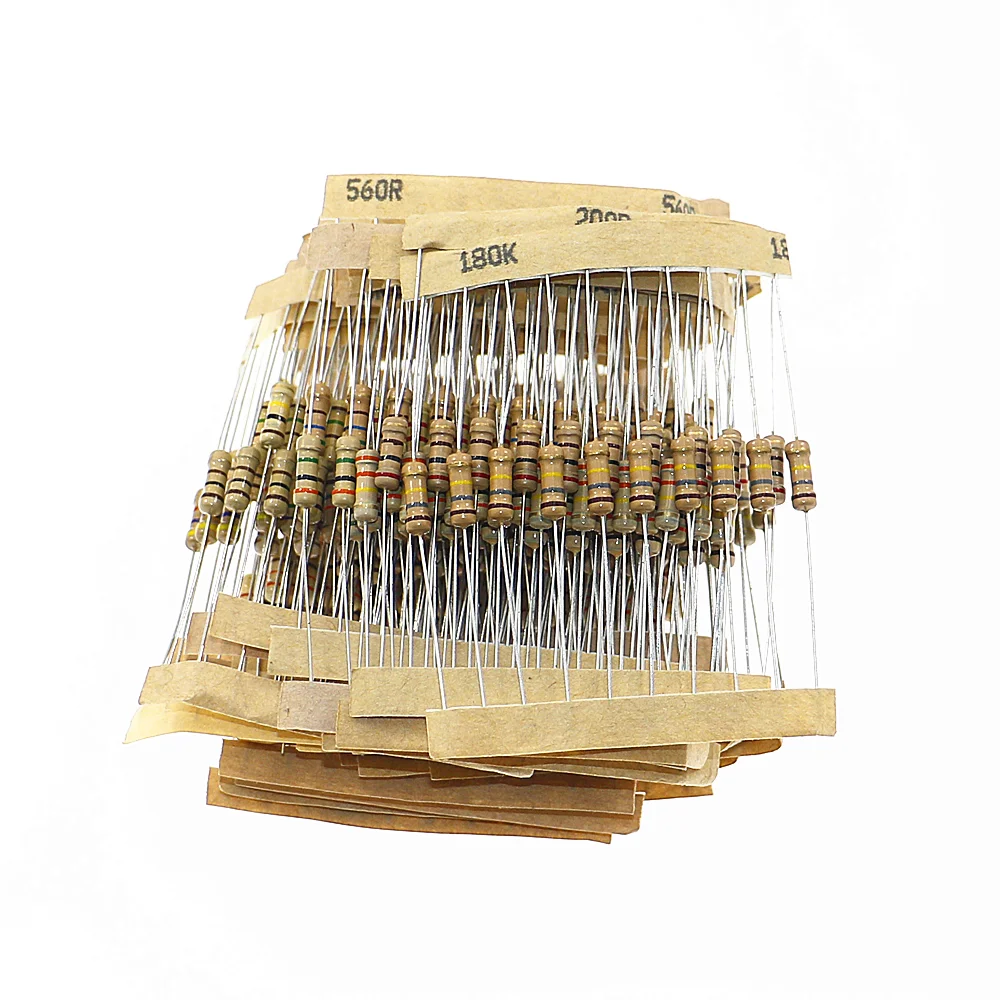 300pcs 30 Value x 10pcs 1ohm-3M 1/2W Carbon Film Resistor kit set
